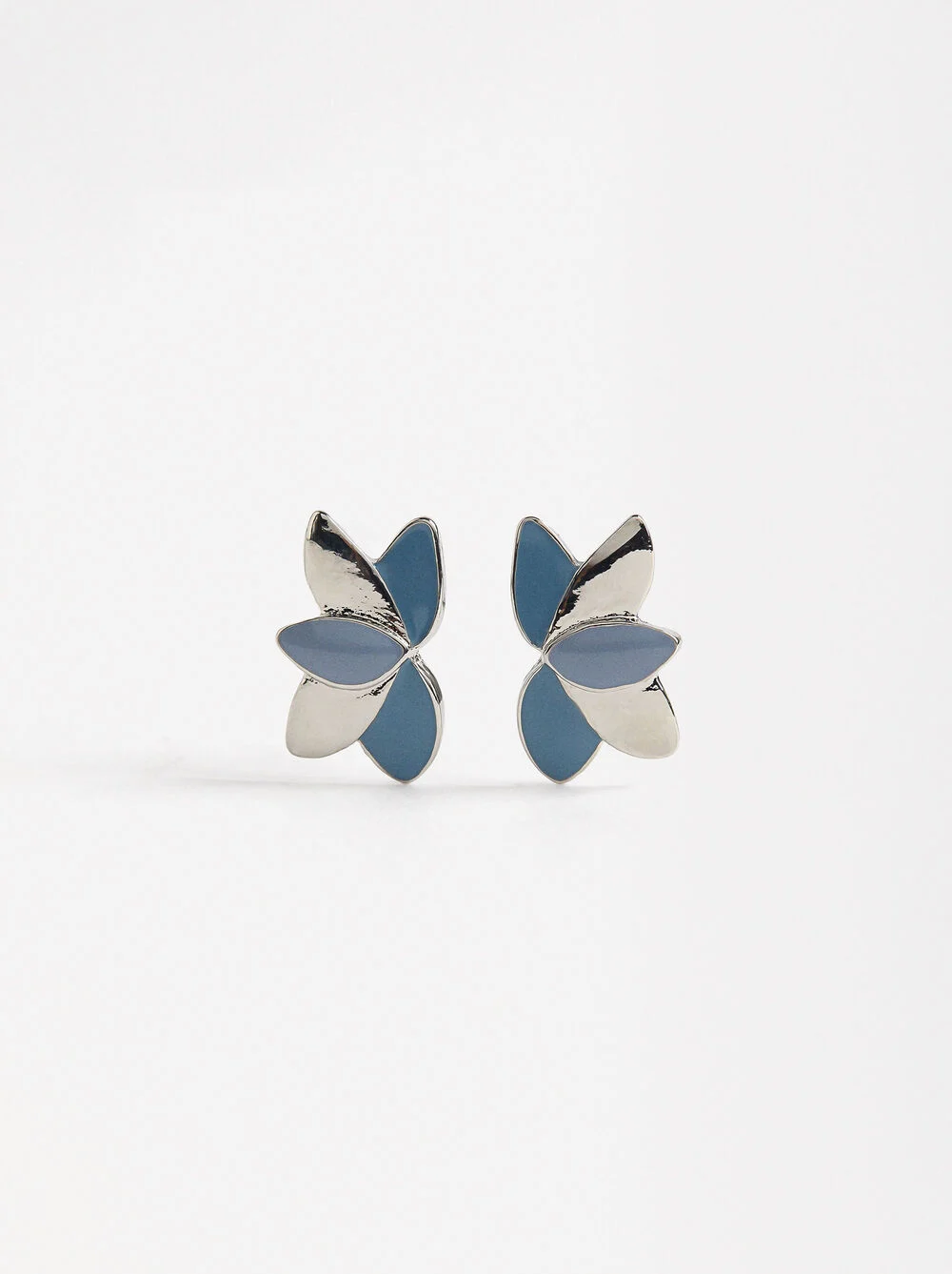 Flower Earrings With Enamel