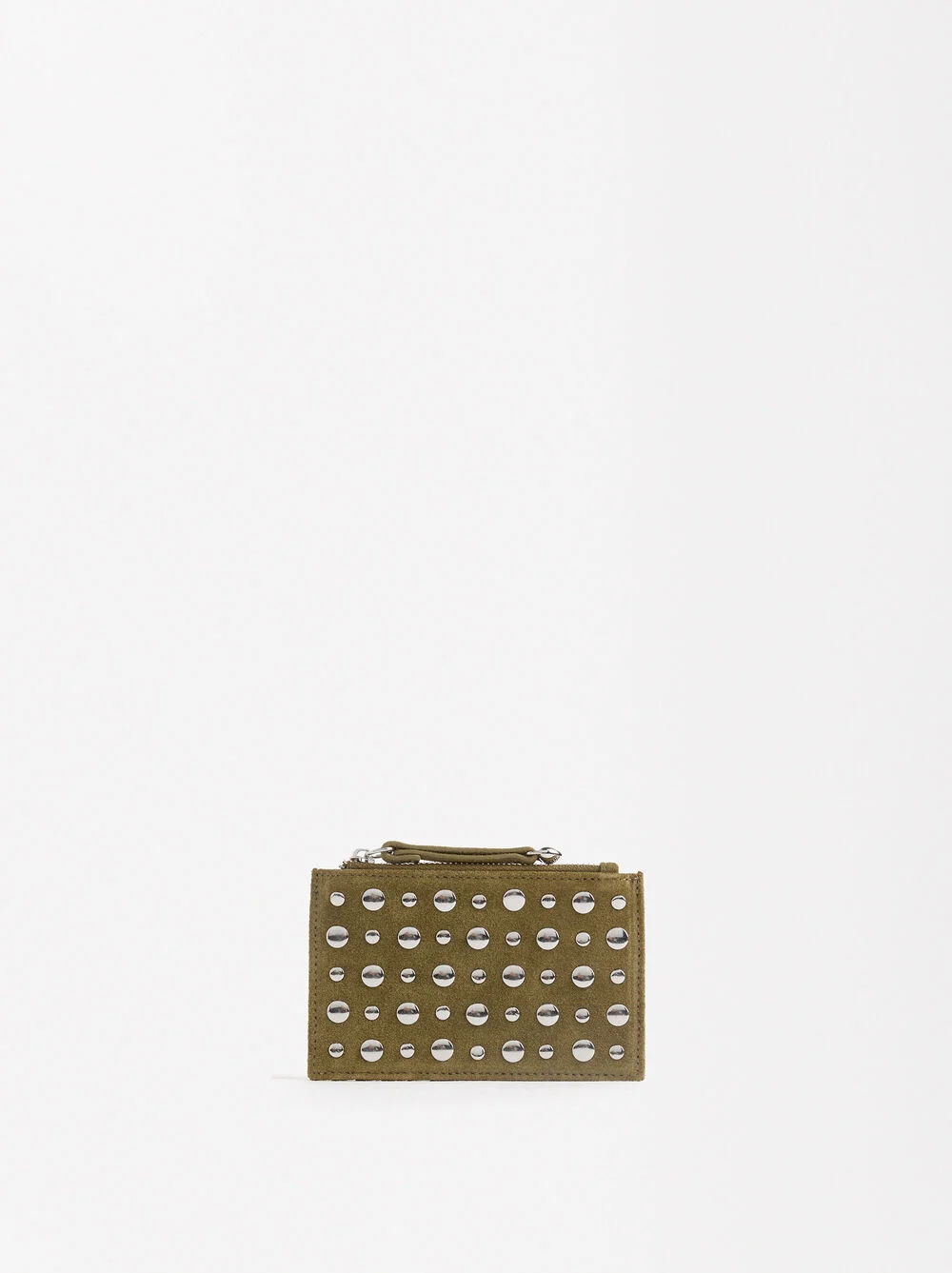 Leather Card Holder With Studs