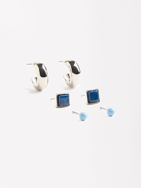 SET OF MULTI-SHAPED EARRINGS