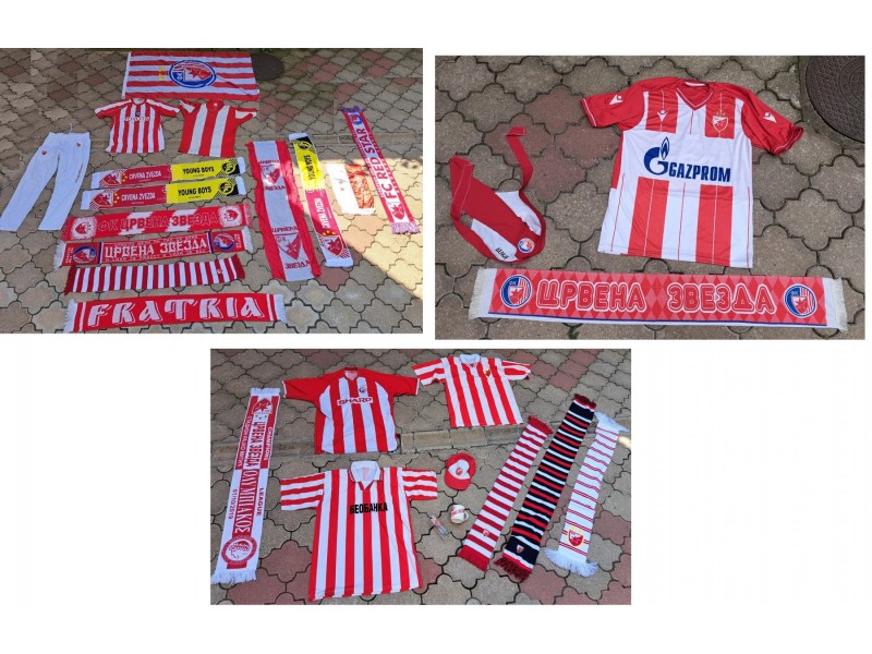 Ogroman lot FUDBAL Crvena Zvezda 3 lota