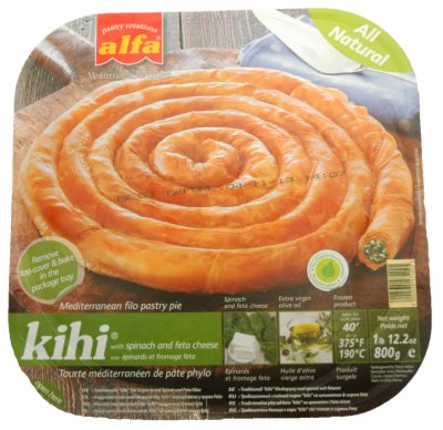 SMRZNUTA PITA SA SPANACEM I SIROM ALFA FOODS 800G
SMRZNUTA PITA SA SPANACEM I SIROM ALFA FOODS 800G