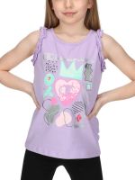 Girls flower sleeveless t-shirt