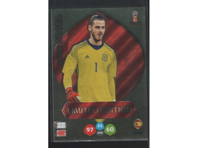 2018 Adrenalyn XL World Cup Russia De Gea Limited