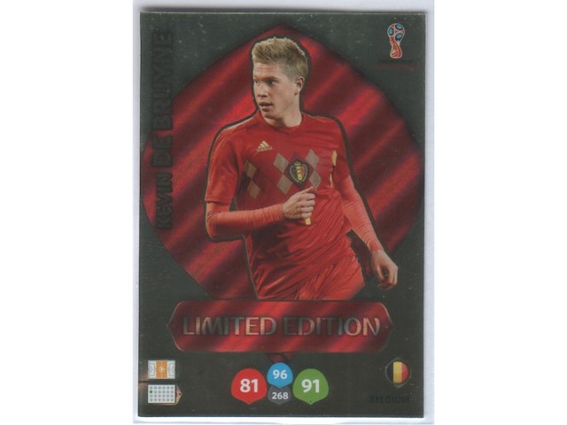 2018 Adrenalyn XL World Cup Russia De Bruyne Limited