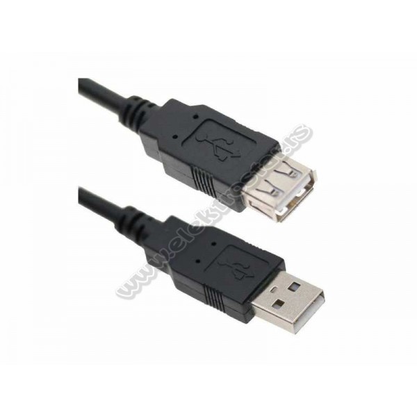 USB 2.0 KABEL PRODUZNI 1,8m (USB-A MUŠKI - USB-A ŽENSKI)