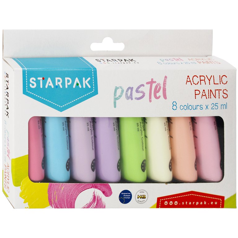 Pastelne akrilne boje u setu 8x25ml