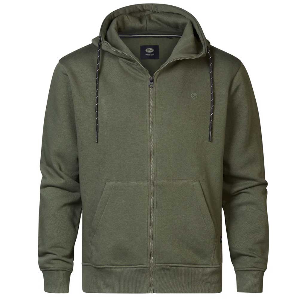 PETROL-MEN SWEATER HOODED ZIP – M-3040-SWH349-6088-GREEN