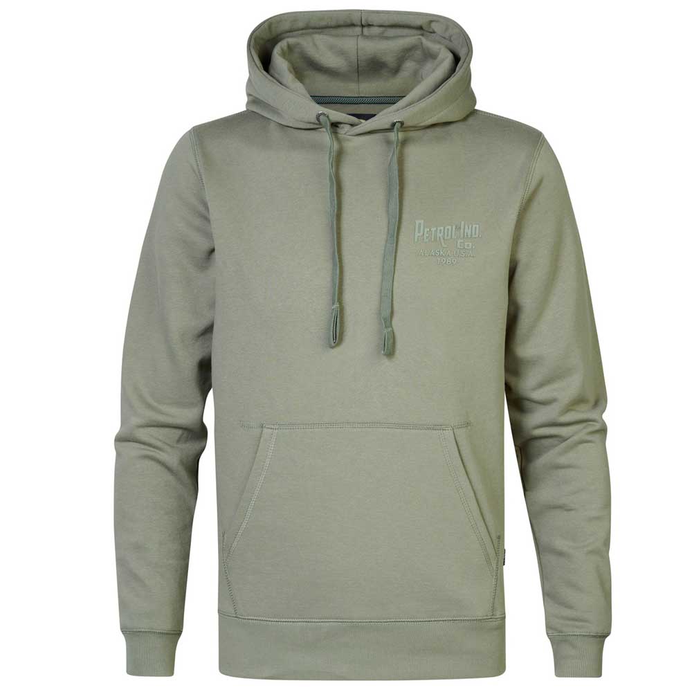 PETROL-MEN SWEATER HOODED PRINT – M-3040-SWH352-6165-SAGE