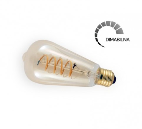 Led filament st64 4w dim 7107