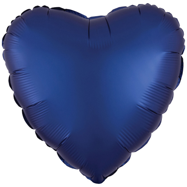 991411192
18″ Foil Silk Lustre Navy Blue Heart