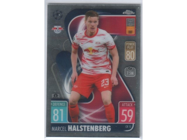 2021/22 Match Attax UEFA CL Halstenberg Chrome Preview