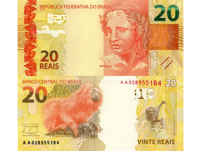 BRAZIL 20 Reais 2010 UNC, P-255