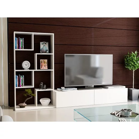 HANAH HOME TV POLICA BARE WHITE CENA