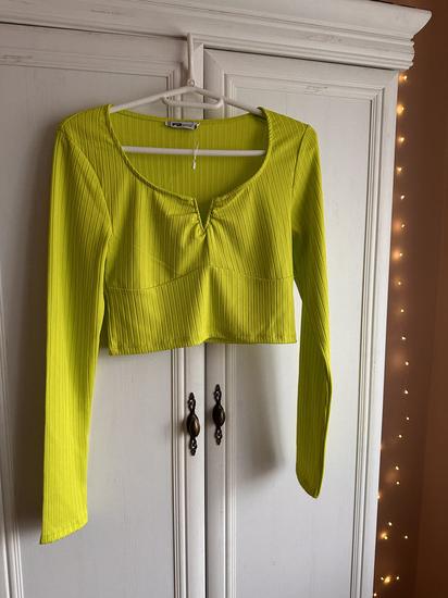 Neon ŽUTI CROP TOP novo