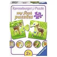 Ravensburger puzzle 18 delova - 9 u 1, šumske životinje 07365