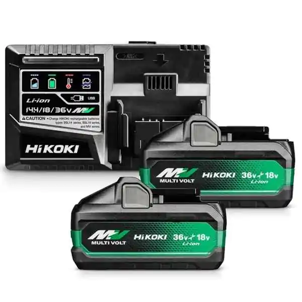 Hikoki set 2 x 36V-4Ah / 18V-8Ah UC18YSL3-WJZ Multi Volt Hitachi