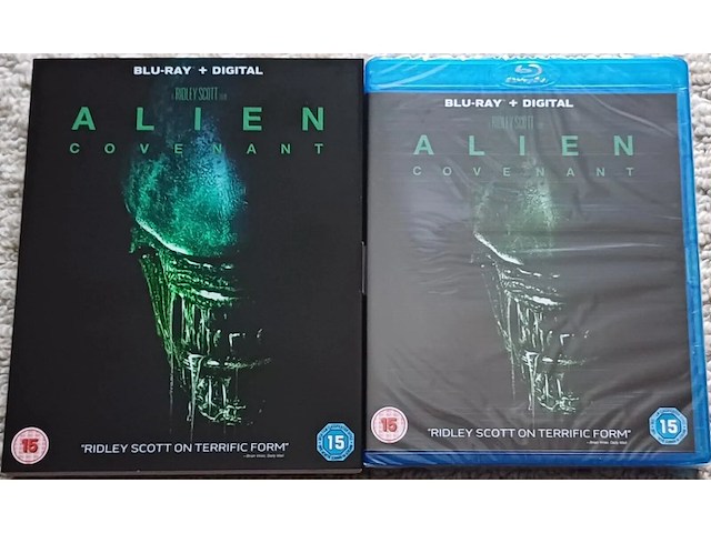 Alien Covenant Blu=Ray + Download, Slip Case