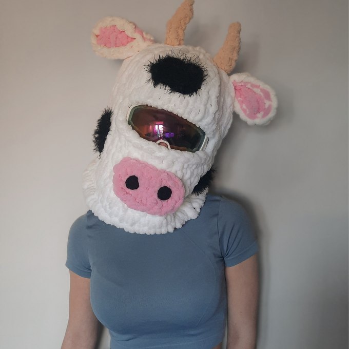 Cow Ski kapa Navlaka za kacigu Ski balaclava