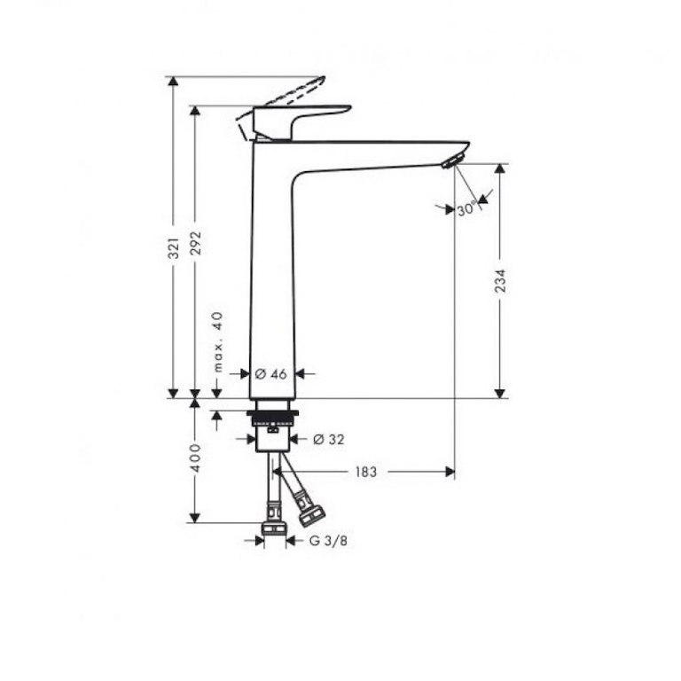 HG TALIS E SLAVINA ZA LAVABO 240 BRONZA