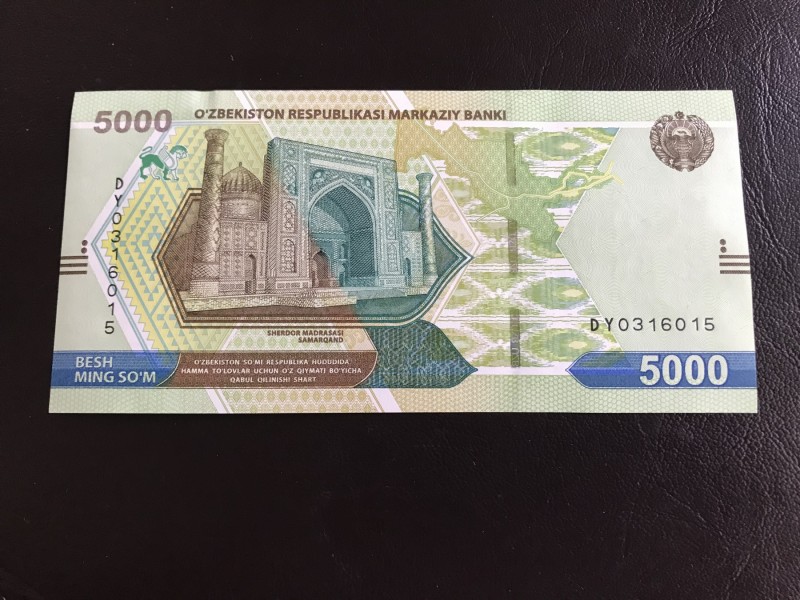 UZBEKISTAN 5000 SOM. UNC.2021.