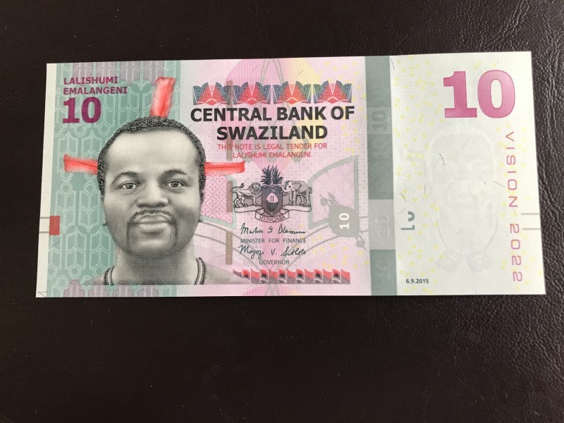 SWAZILAND 10 EMALANGENI. UNC.