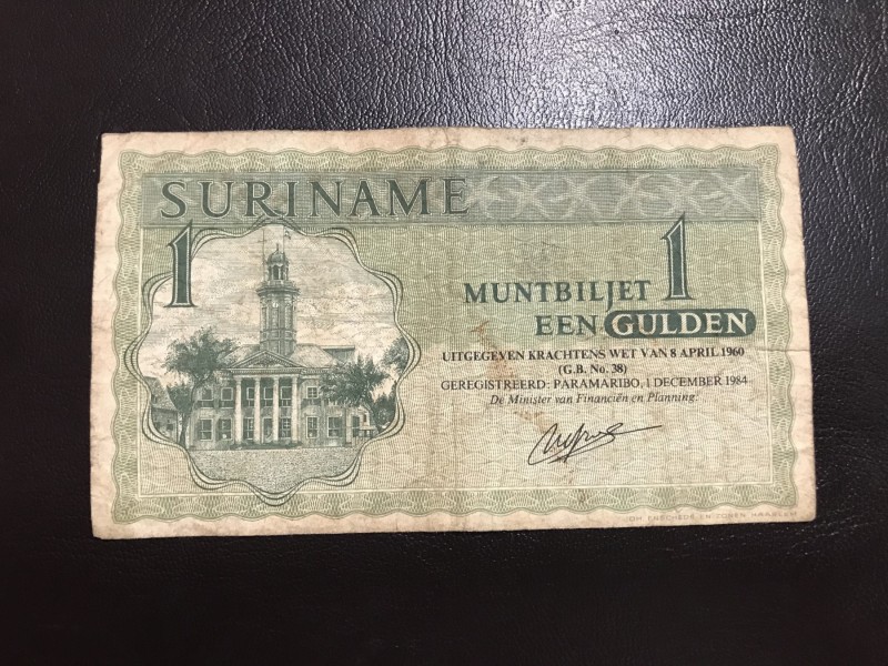 SURINAM 1 GULDEN.