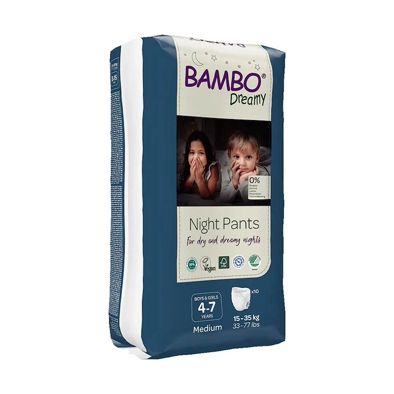 BAMBO® Dreamy Noćne Gaćice za Inkontinenciju za Dečake i Devojčice 15-35 Kg 10 Gaćica