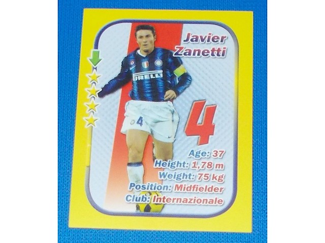 STARS  kartica -  Javier Zanetti