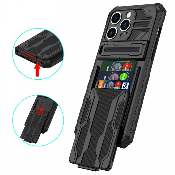 Maska Wallet Armor za iPhone 16 Pro Max crna