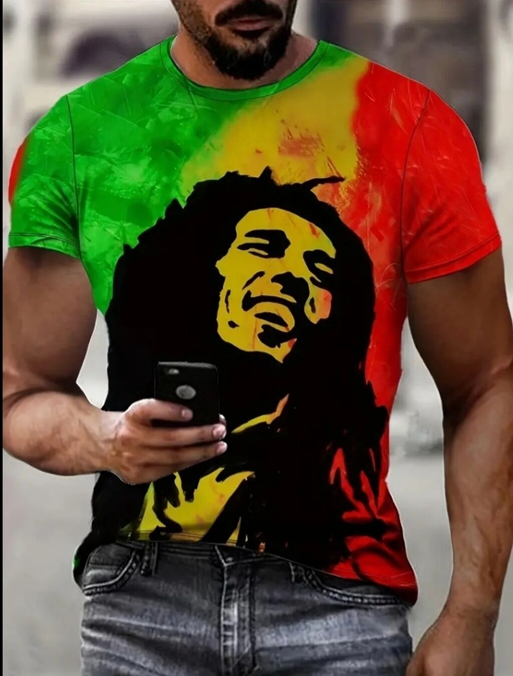 Majica 3D Ragga Bob Marley Velicine S, M, L, XL Stanje novo Ekstra