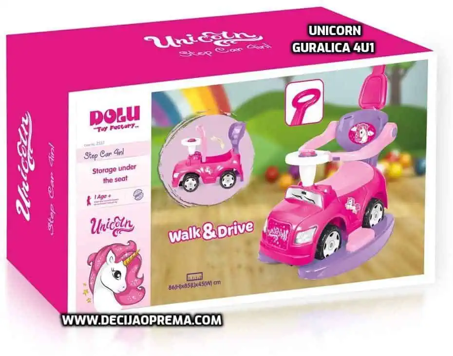 Dolu Unicorn guralica 4u1 za decu