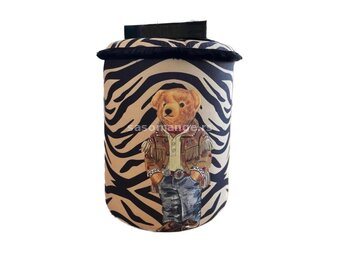 HANAH HOME Tabure Jungle Scar Pouffe Teddy