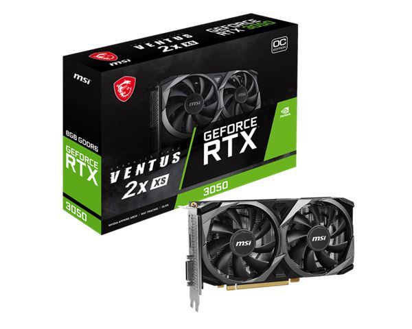 Grafička karta MSI nVidia GeForce RTX 3050 VENTUS 2X XS OC 8 GB GDDR6, 1x DisplayPort, 1x HDMI, 1x DVI-DID EK000571781