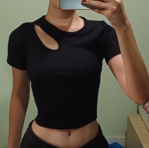 Crni bodic/crop top, plaćanje pouzeću