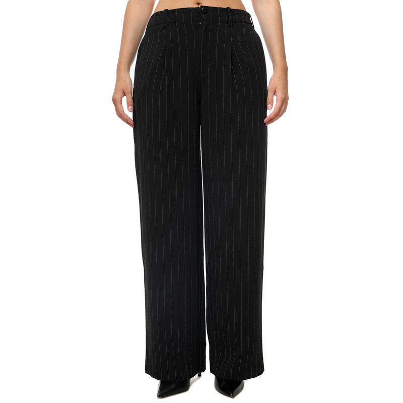 Ženske pantalone Calvin Klein Soft Crepe Pinstripe Pant