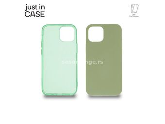 JUST IN CASE Maska 2u1 Extra case MIX za iPhone 13 MINI/ zelena