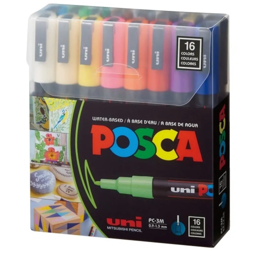 POSCA UNI SET PC-3M POSCA /0.9-1.3MM 16 KOM