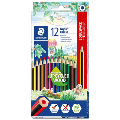 STAEDTLER Bojice 12 kom Noris Upcycled wood