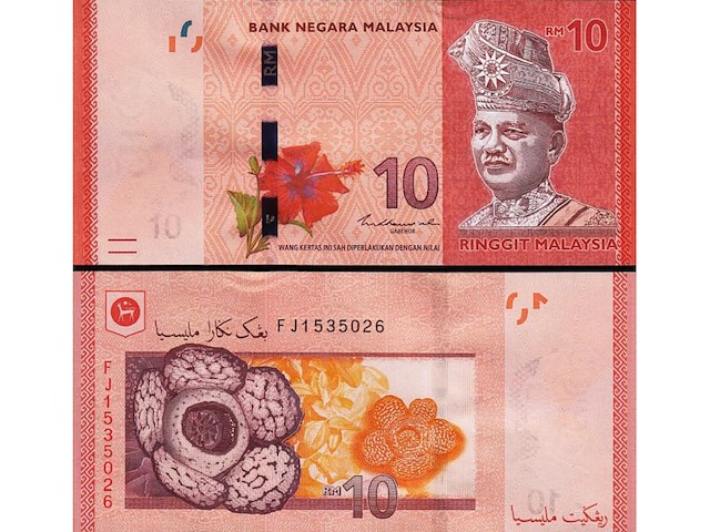 MALAYSIA Malezija 10 Ringgit 2021 UNC, P-53