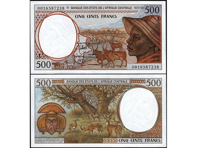 GABON (Central African States) 500 Francs 2000 UNC, P-4