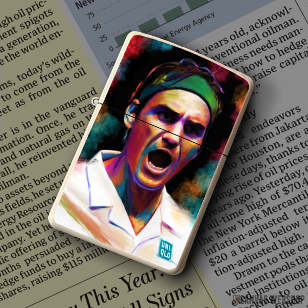 Upaljač Roger Federer painting