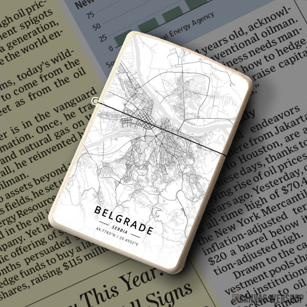 Upaljač Beograd mapa - white