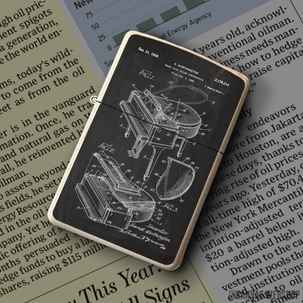 Upaljač 1938 Grand Piano Casing Construction - Patent