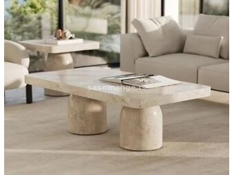 HANAH HOME Sto za dnevnu sobu Mermer Coffee Table 6 Cream