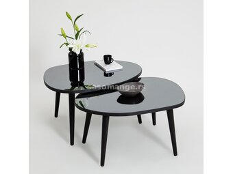 HANAH HOME Set stolova Gusto Set Black Fume