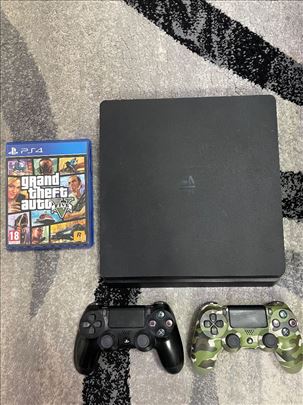 Playstation 4 slim 1tb - dva dzojstika + gta 5