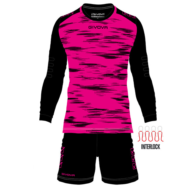 KIT PORTIERE DIFESA FUXIA/NERO Tg. 2XL