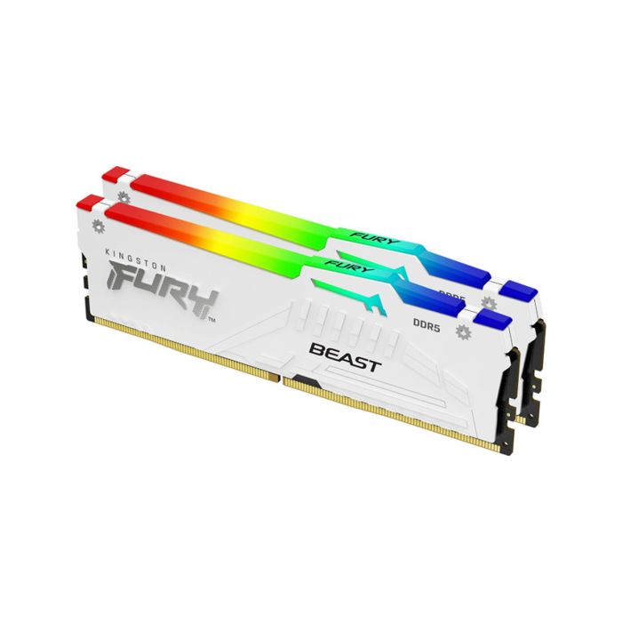 Ram memorija Kingston DIMM DDR5 32GB (2x16GB kit) 6800MT/s KF568C34BWAK2-32 FURY Beast White RGB XMP