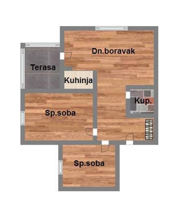 Dvoiposoban stan na prodaju, 55m2, 126.200€