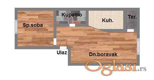 Dvosoban 38m2, Novi Majur